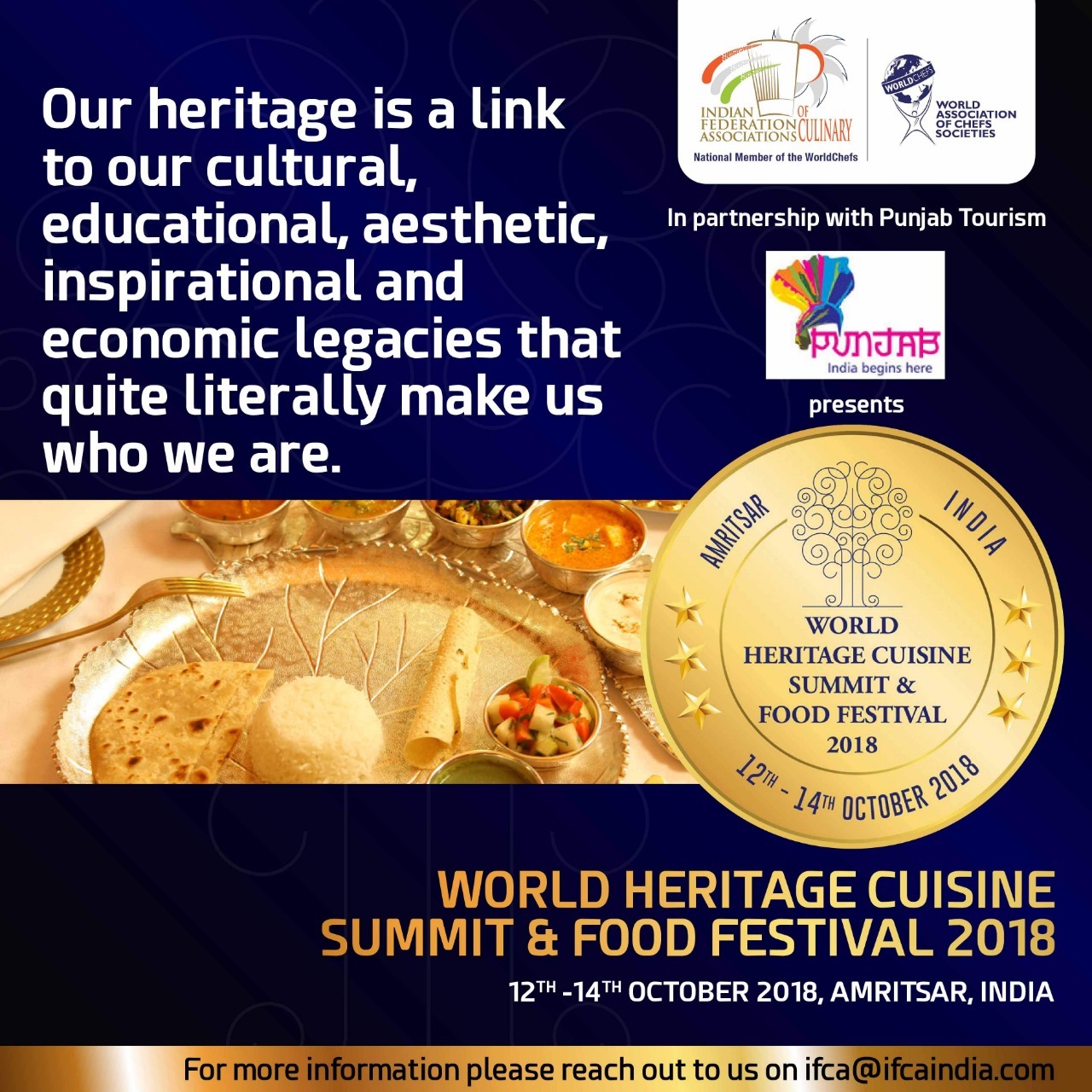 Stay tuned for the World Heritage Cuisine Summit & Food Festival 2018 ...